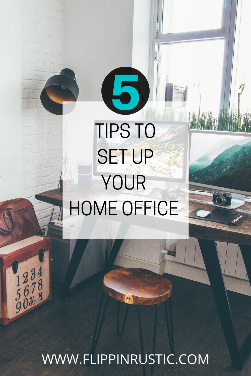 5 Tips to Set Up Your Home Office | Flippin' Rustic Get the look